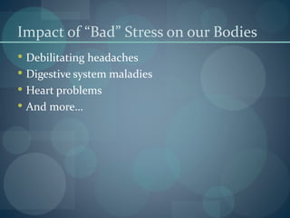 Stress Management Techniques 2012 | PPT