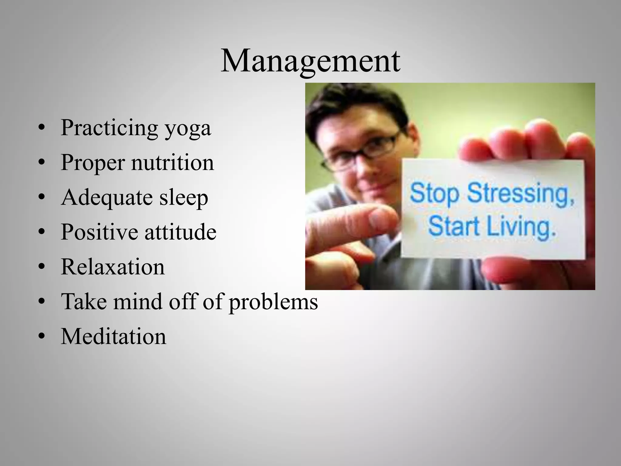 Stress management through yoga | PPTX