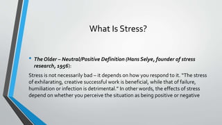 Stress management training | PPTX