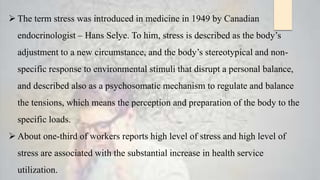 Stress management |Types of stress | PPTX