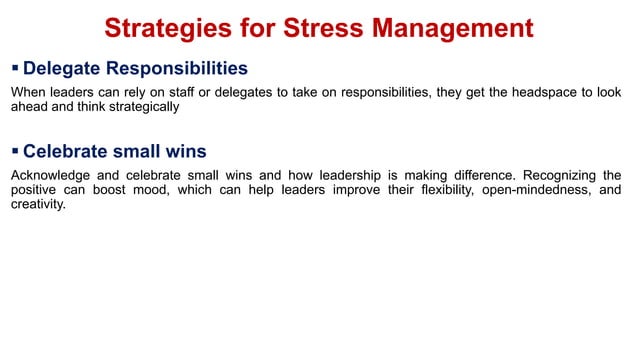 Stress Management Strategies for Leaders.pptx | Career Advice | Careers