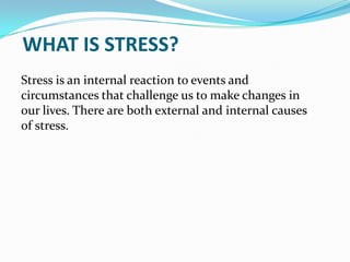 Stress mangement | PPTX