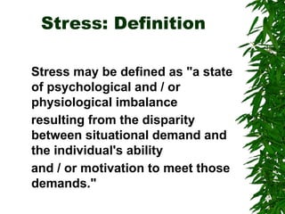 Stress management: meaning and Causes.pptx