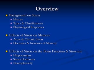 Stress & Memory | PDF