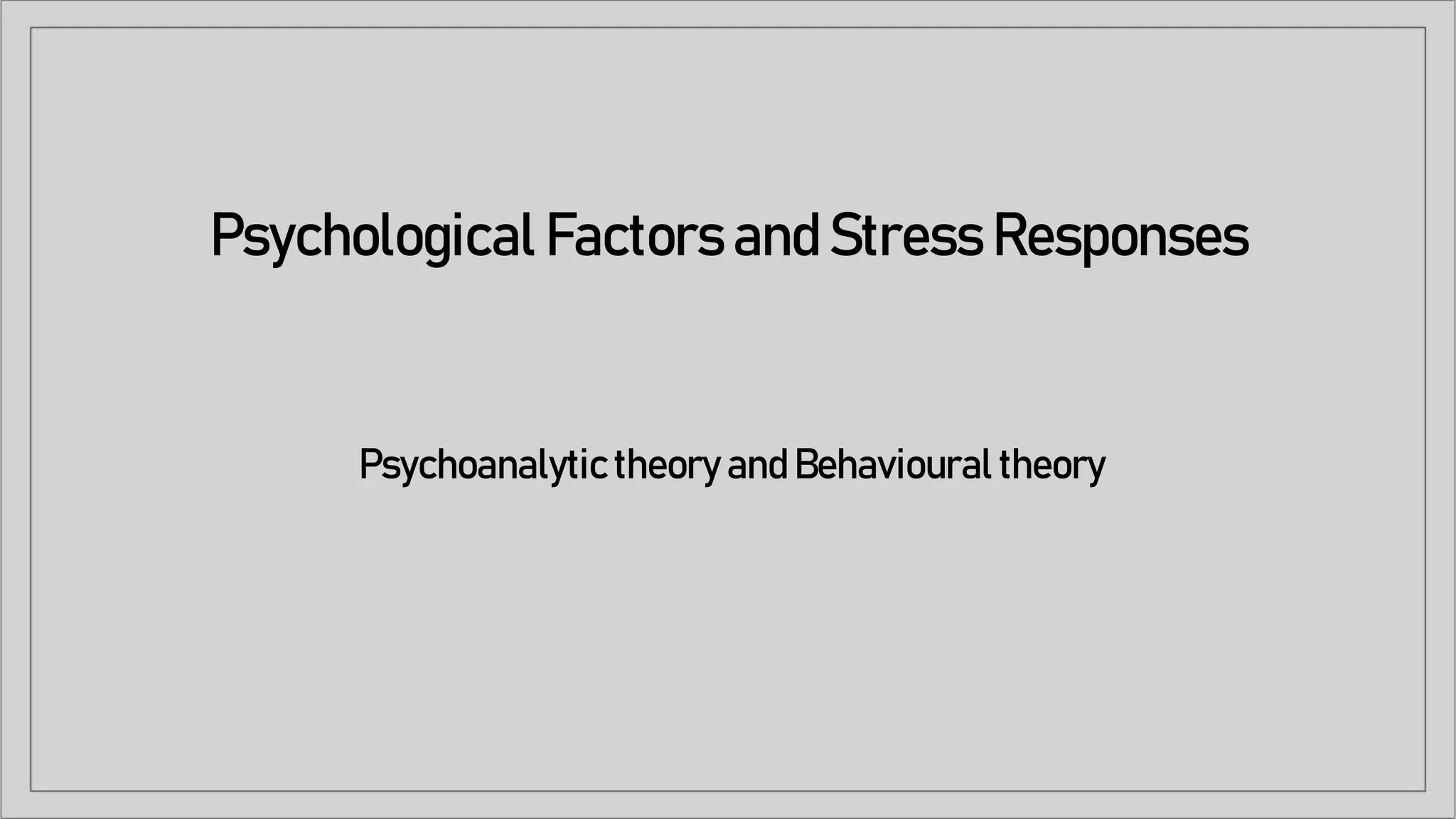 Stress & mental health (psychology) pptx | PPT