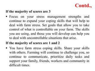 Farmers and Stress management | PPTX