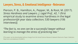 Lawyers, Emotional Intelligence, & Stress Management | PDF