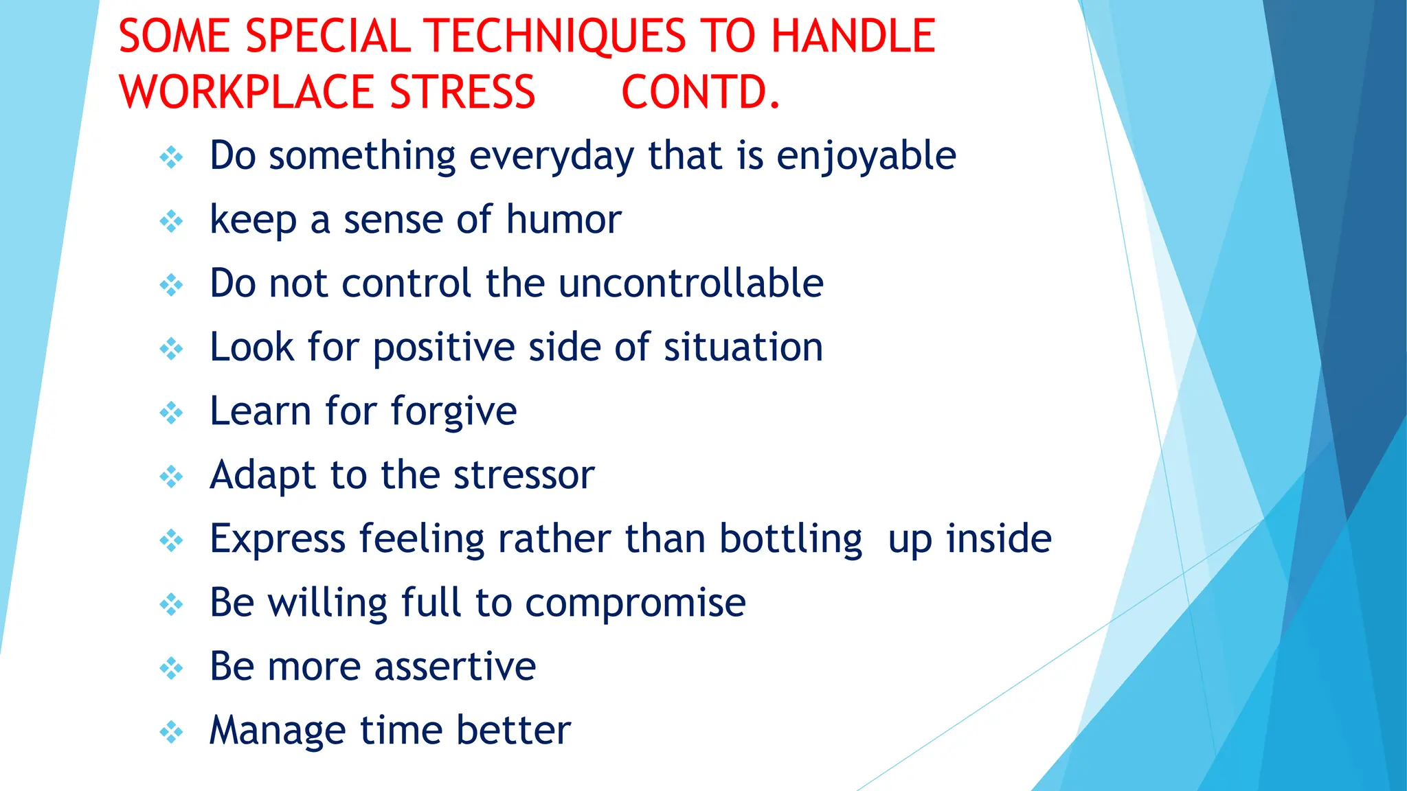 STRESS MNGT ppt for healthcare providers | PPTX
