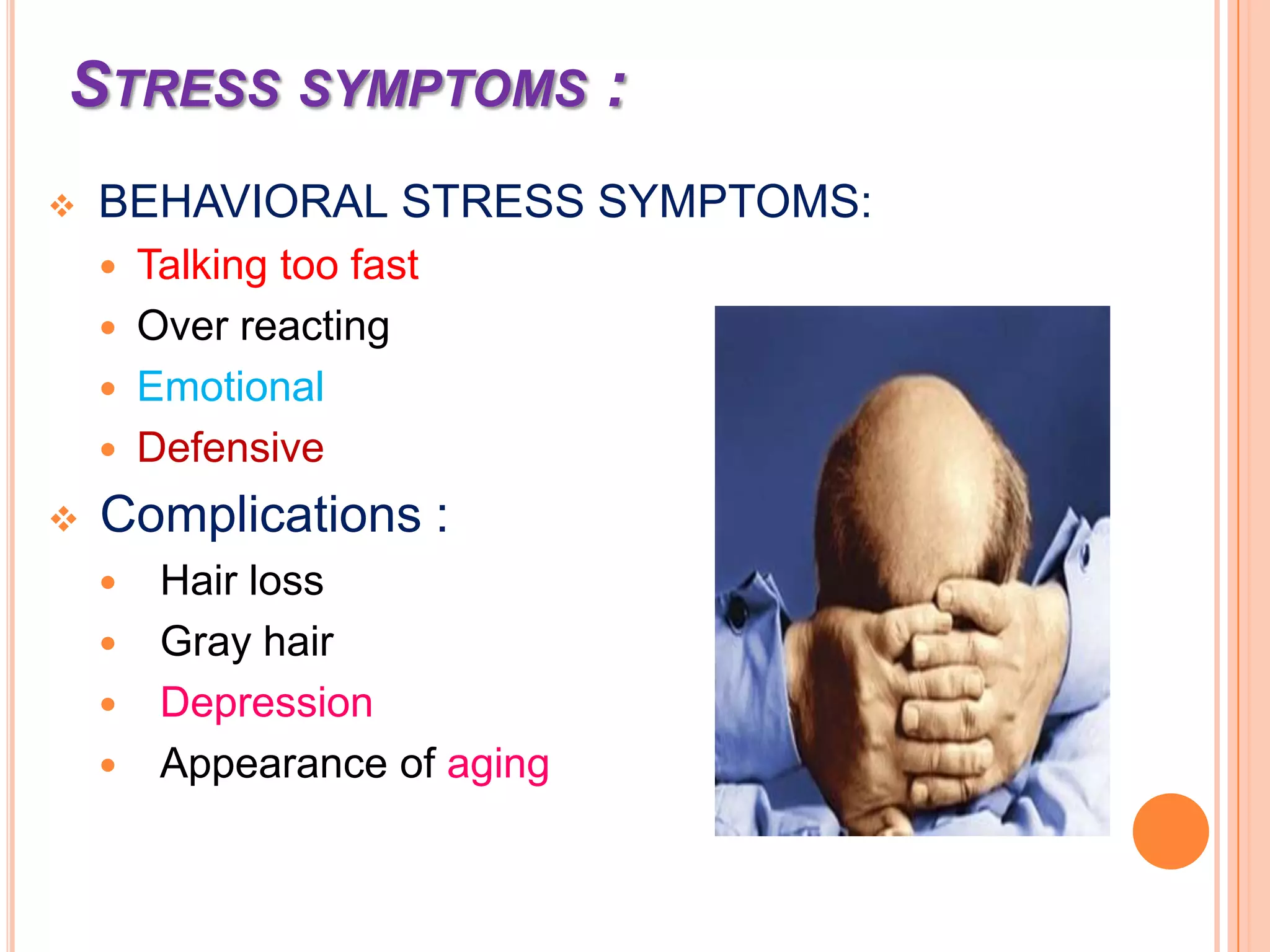 Stress on students and management | PPTX