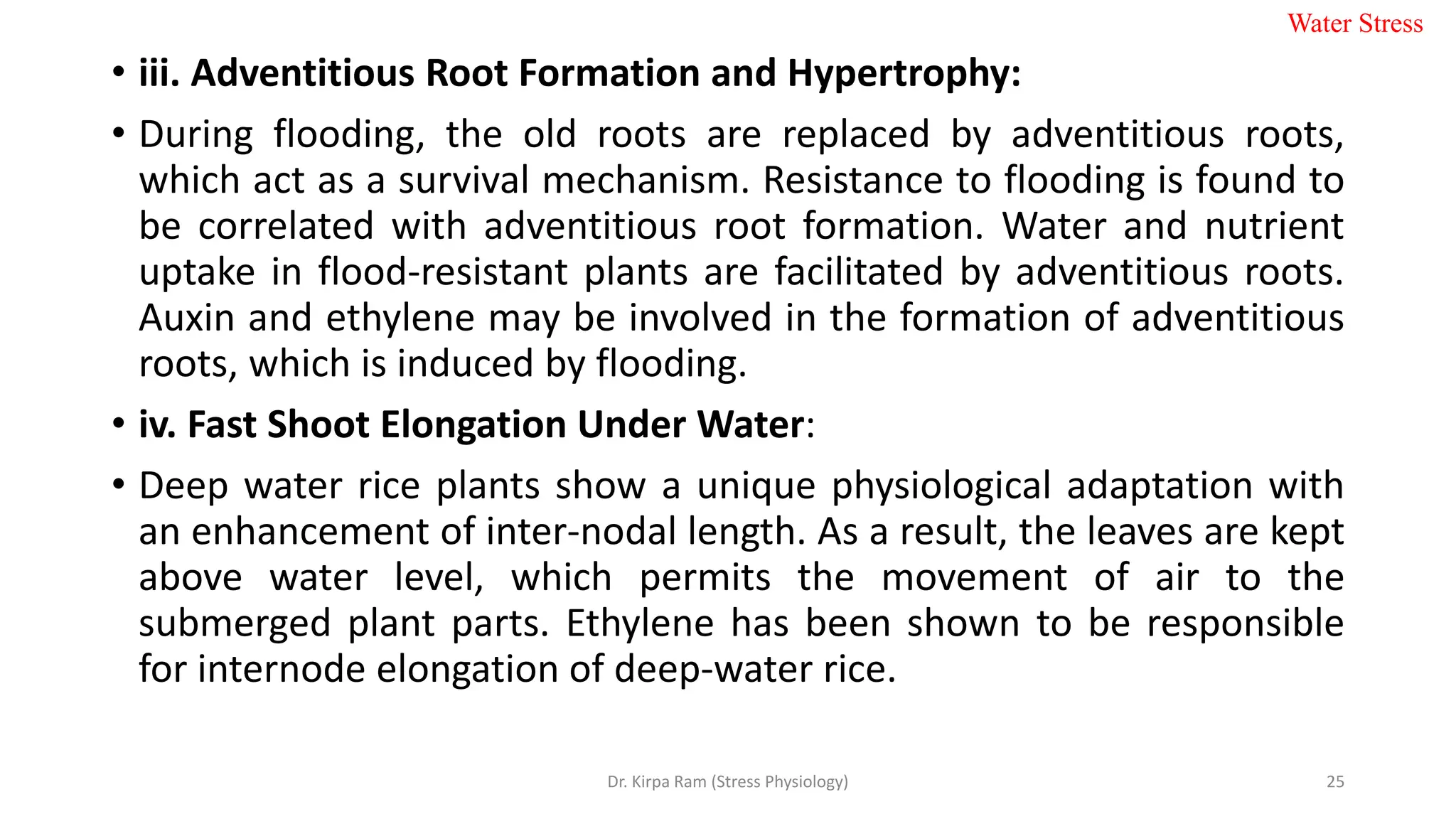 Stress Physiology and there impact on growth | PDF
