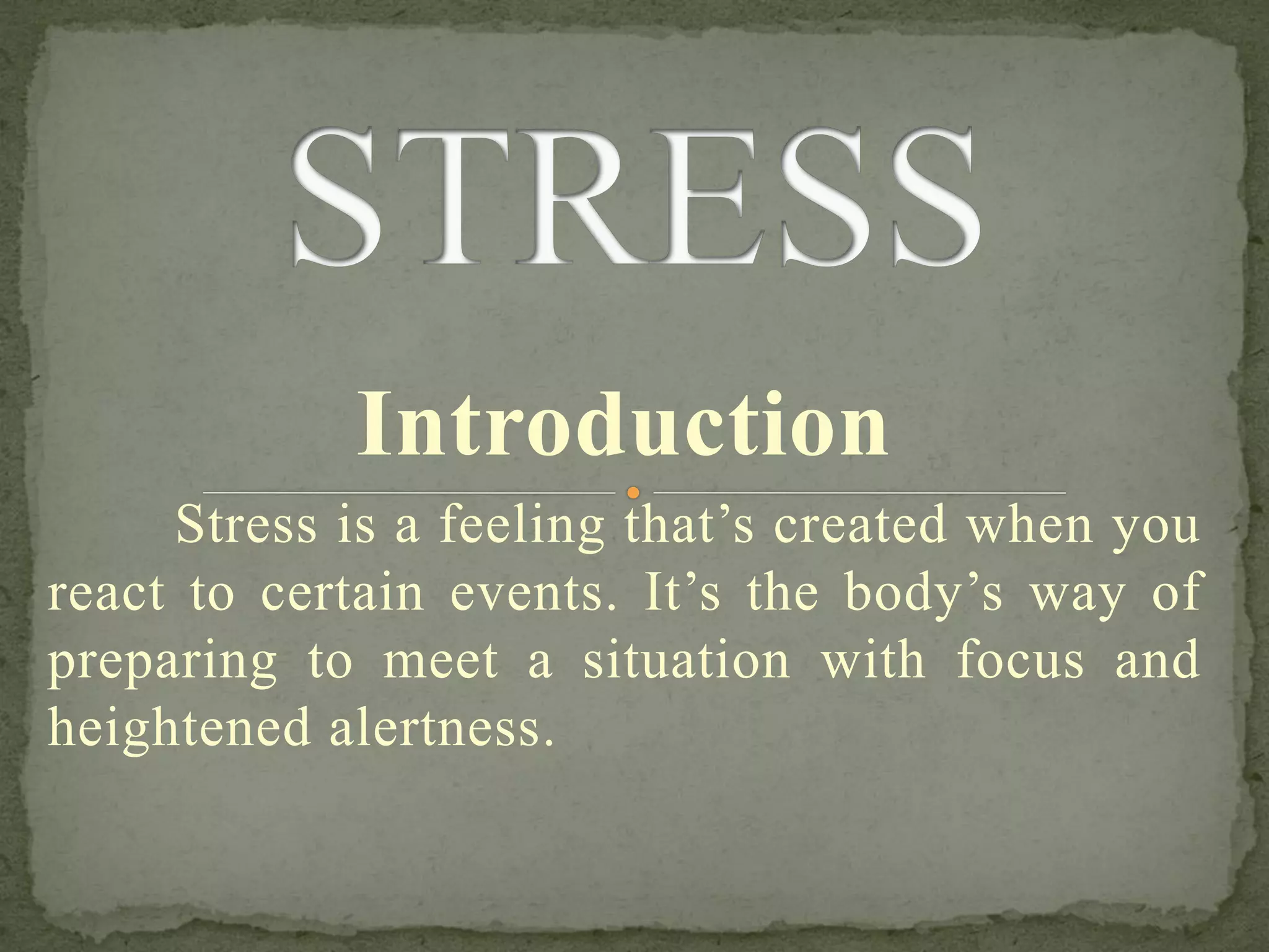 Stress presentation | PPT