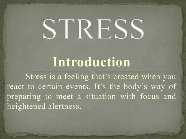 Stress presentation | PPT
