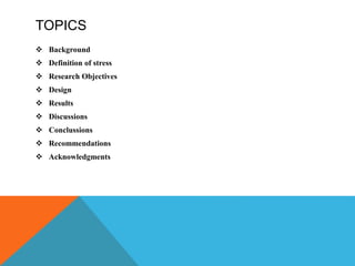 Stress among Nurses | PPTX