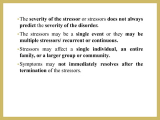 Stress related disorder vs acute stress. | PPTX