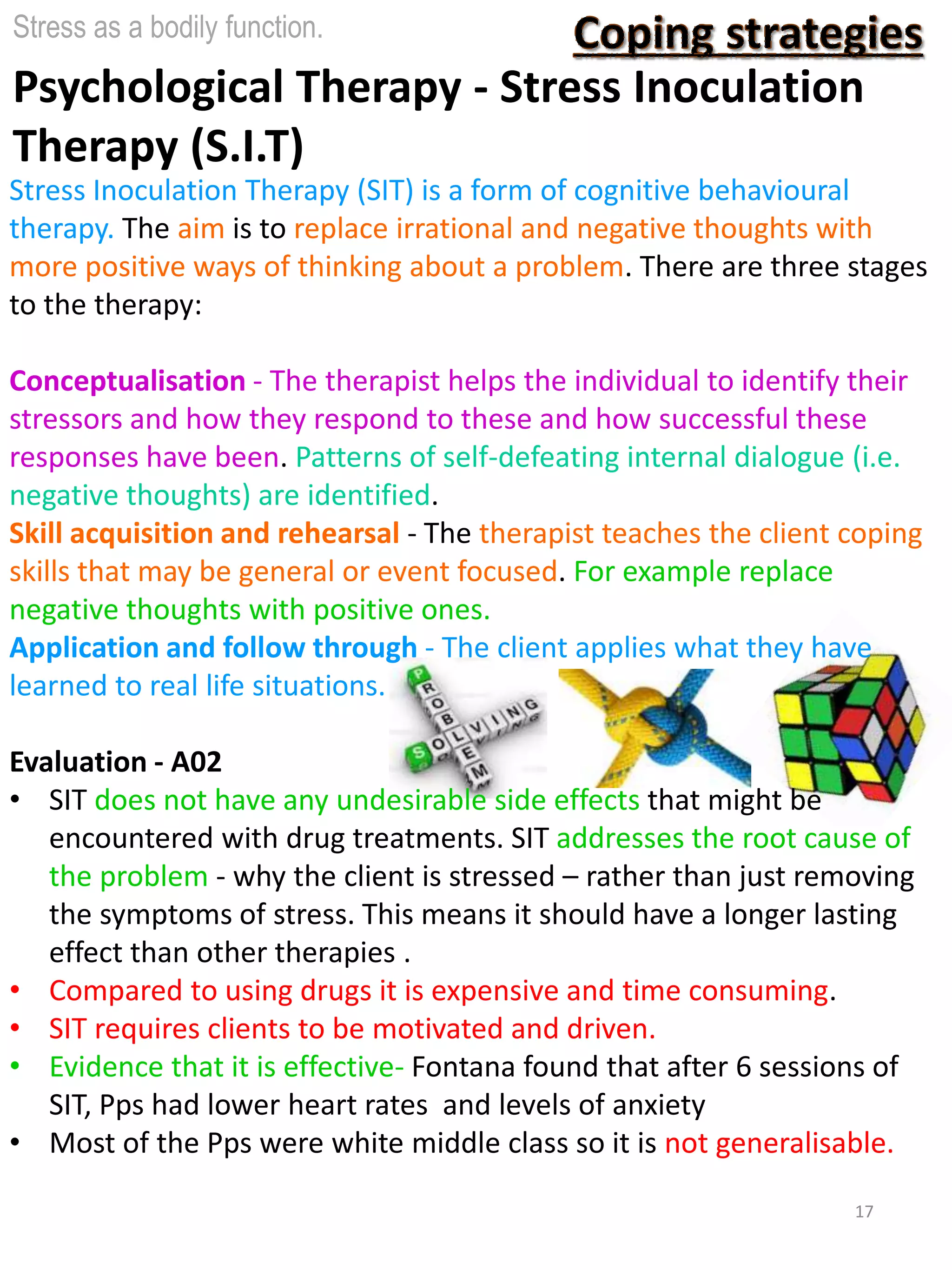 AQA ALevel Psychology A Unit 2 Stress revision guide | PPTX