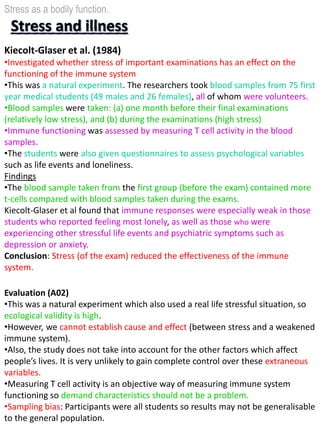 AQA ALevel Psychology A Unit 2 Stress revision guide | PDF
