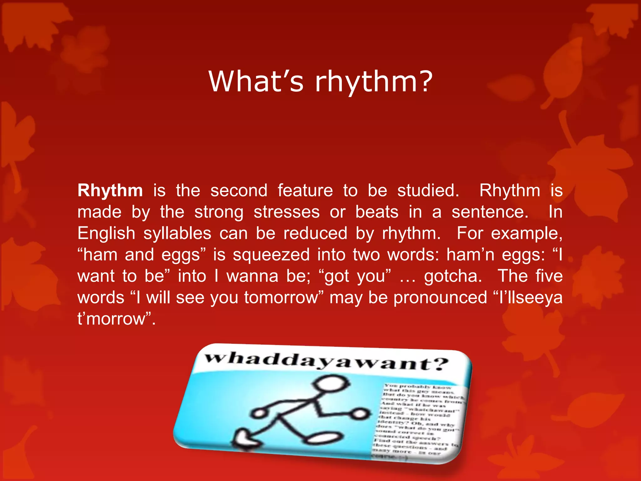 Stress, rhythm and intonation | PPT