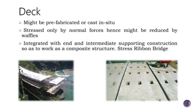 STRESS RIBBON BRIDGE | PPTX | Civil Engineering Industry | Industries