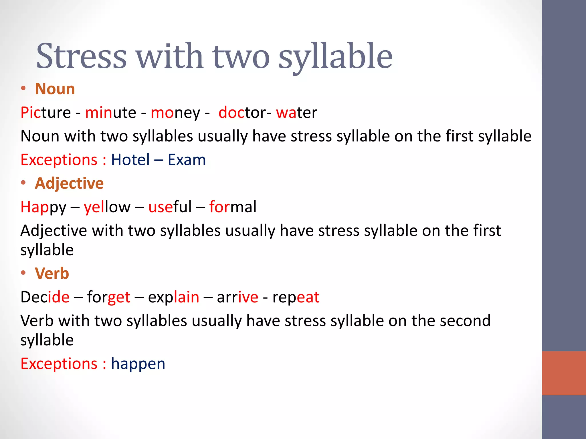 Stress rules | PPTX