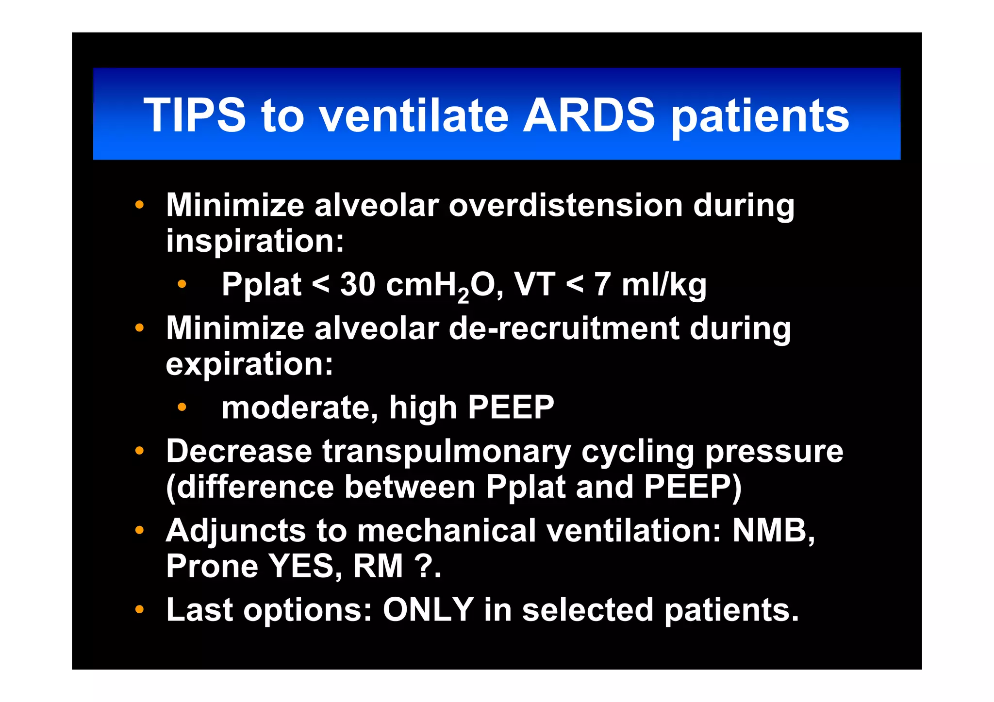 Stress & Strain during Lung Protective Ventilation Egypt Pulmonary ...