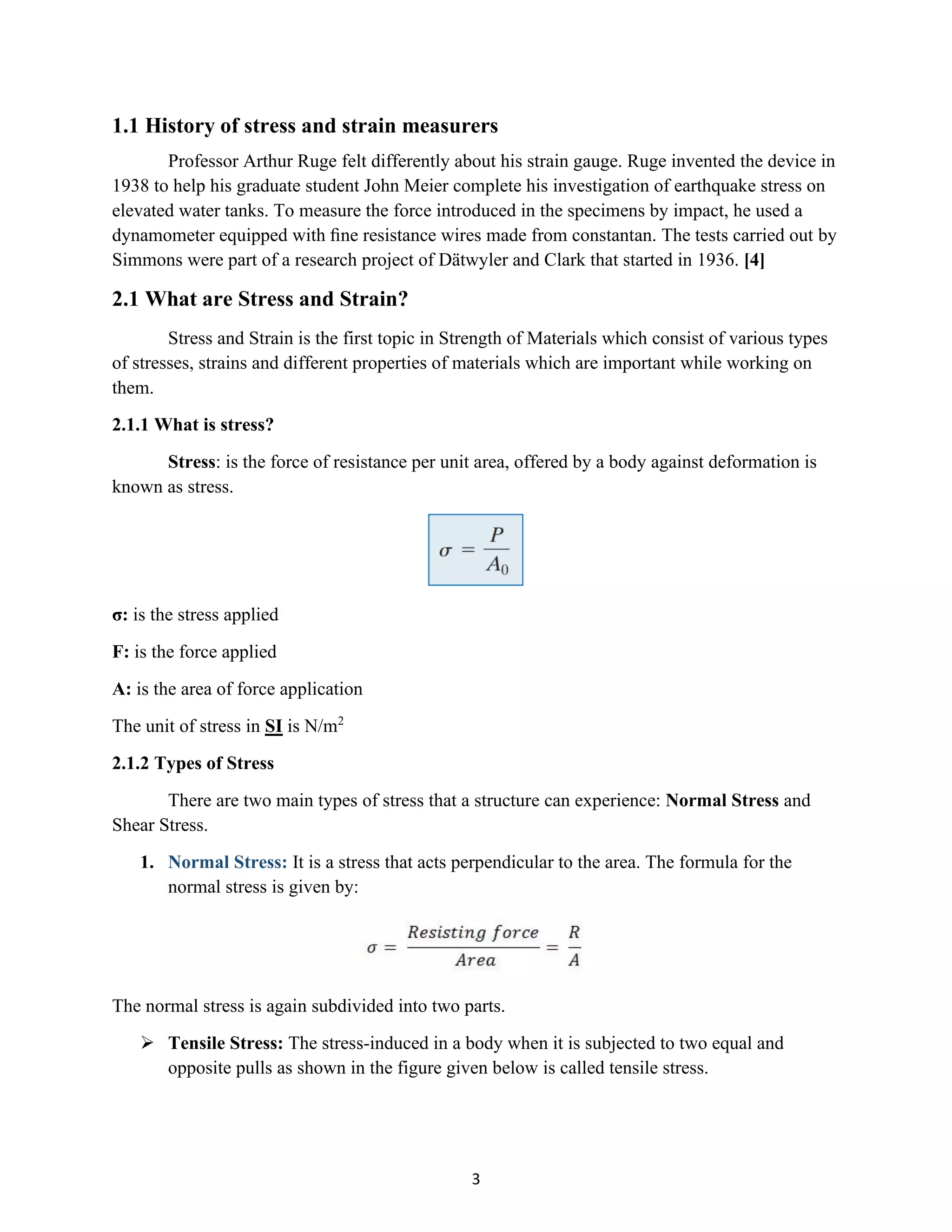 Stress & strain measurement | PDF