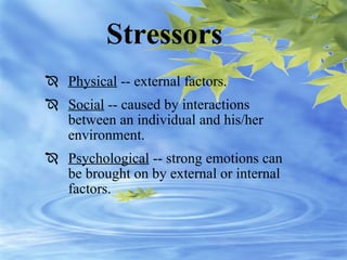Stress & Stress Management M D S | PPT