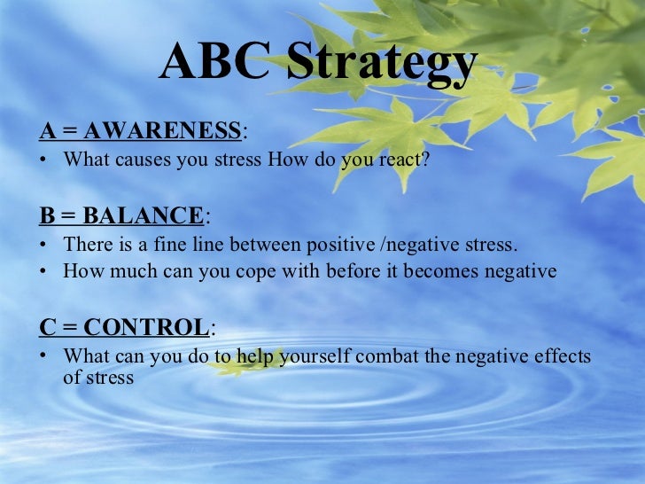 Stress & stress management mds