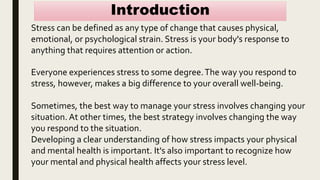 Stress study-A Detailed Study On Stress| Management And Clinical And ...