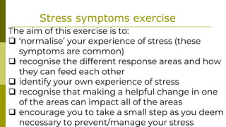 You and your stress (Stress symptoms exercise) | PDF