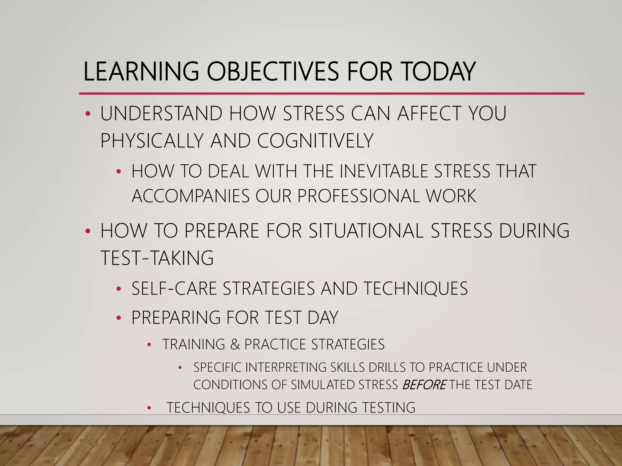 STRESS and Performance Anxiety During Test-Taking | PPTX