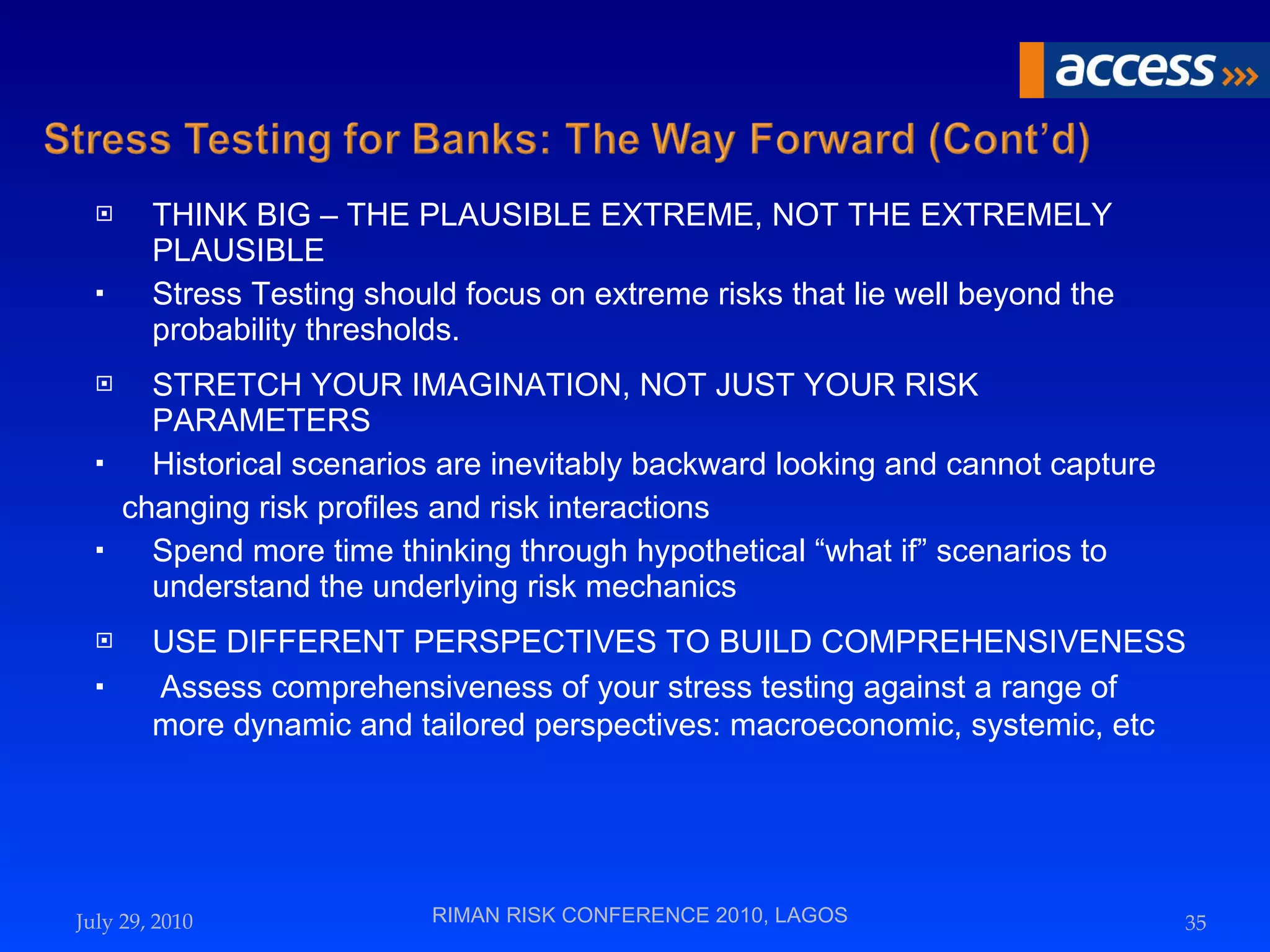 Stress testing banks | PPT