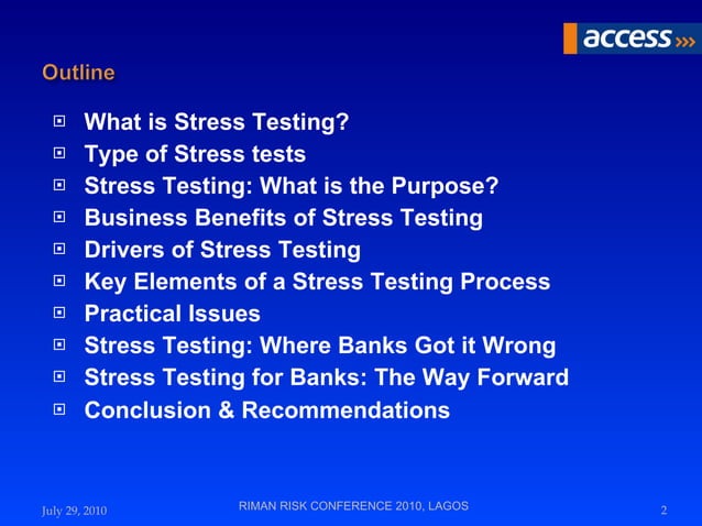 Stress testing banks | PPT