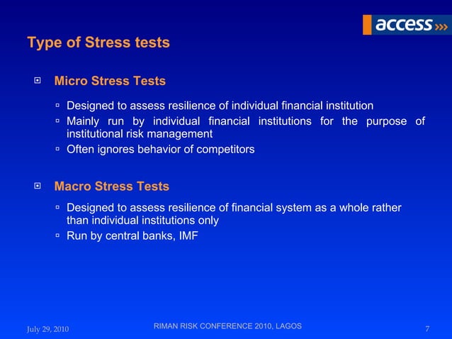 Stress testing banks | PPT