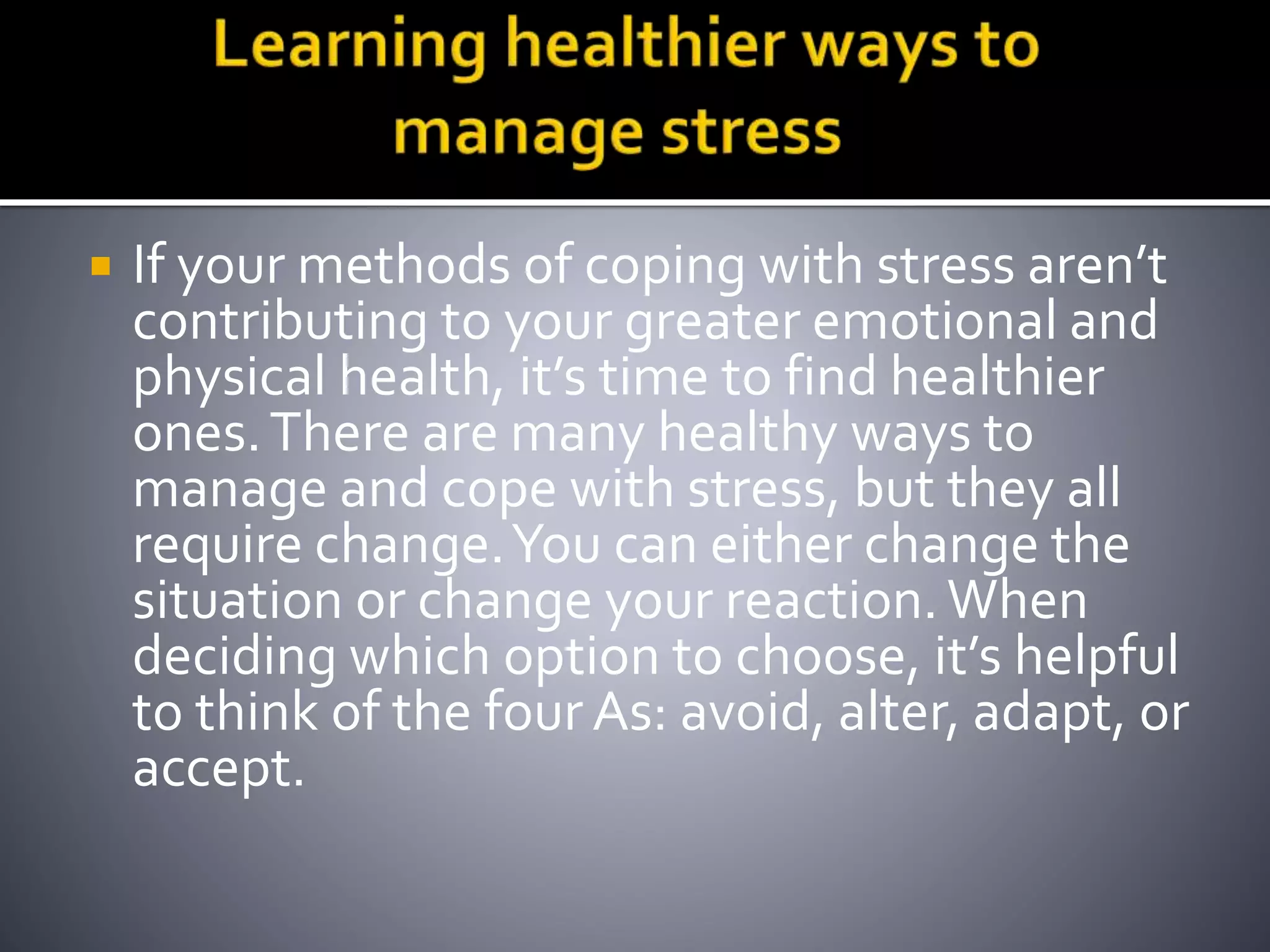 Stress to students | PPTX
