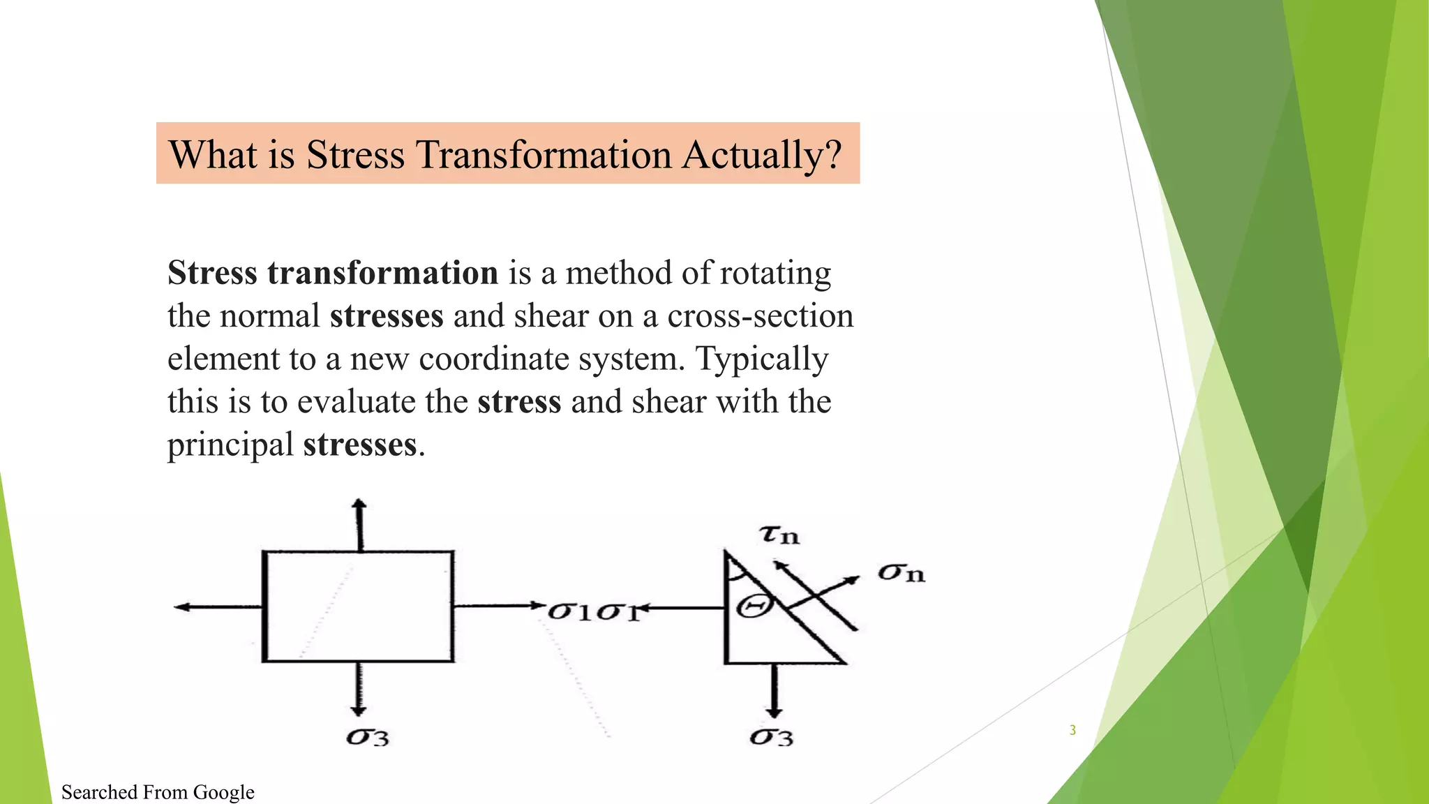 Stress transformation and Mohr Circle | PPTX
