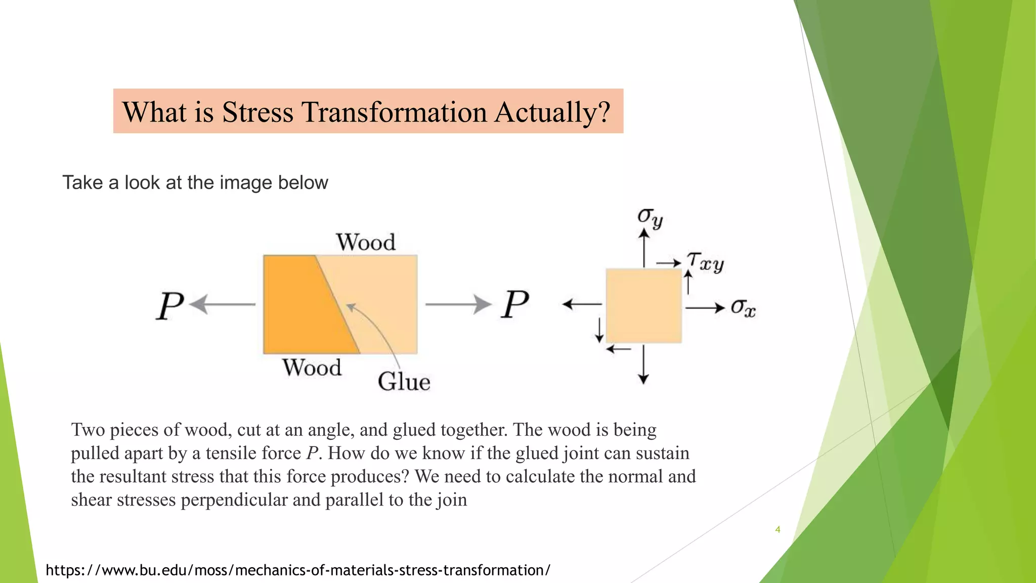 Stress transformation and Mohr Circle | PPTX
