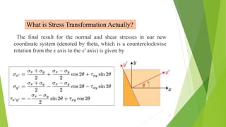 Stress transformation and Mohr Circle | PPT