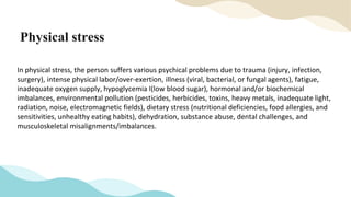 Types of Stress and Their Symptoms and Treatment | PPTX