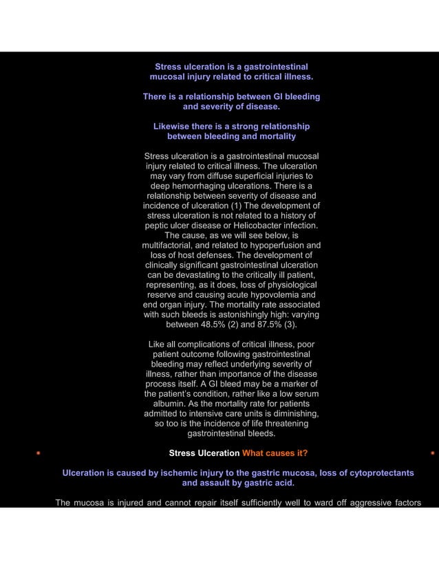 Stress Ulcer Prophylaxis Introduction | DOCX | Digestive Disorders ...