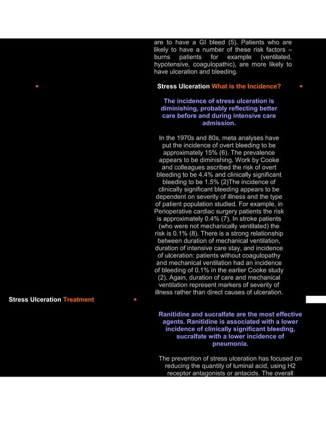 Stress Ulcer Prophylaxis Introduction | DOCX | Digestive Disorders ...