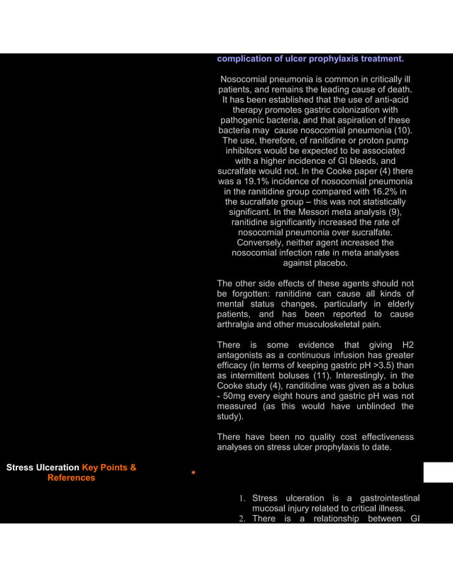 Stress Ulcer Prophylaxis Introduction | DOCX | Digestive Disorders ...