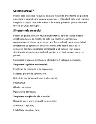 Stresul | DOCX
