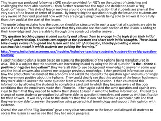 Stretch and challenge big question lesson planning | PPTX