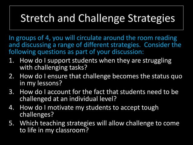 Stretch and challenge cpd | PPTX