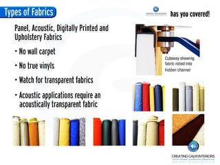 Stretched fabric acoustic panels | PPT