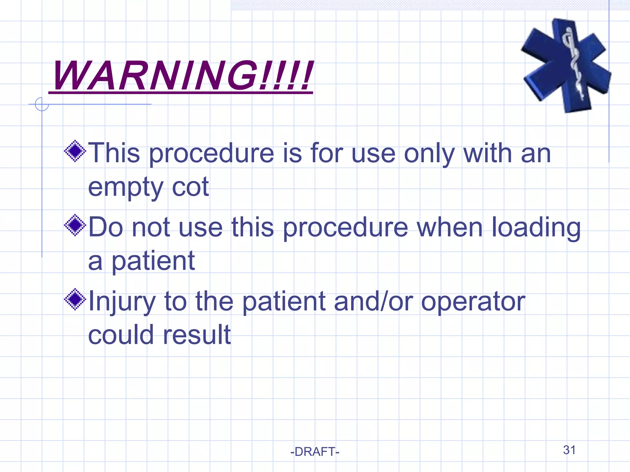 Stretcher operation safety | PPT