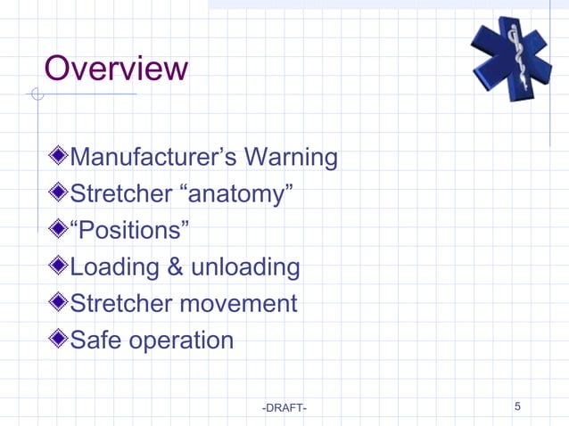Stretcher operation safety | PPT | First Aid | Injuries