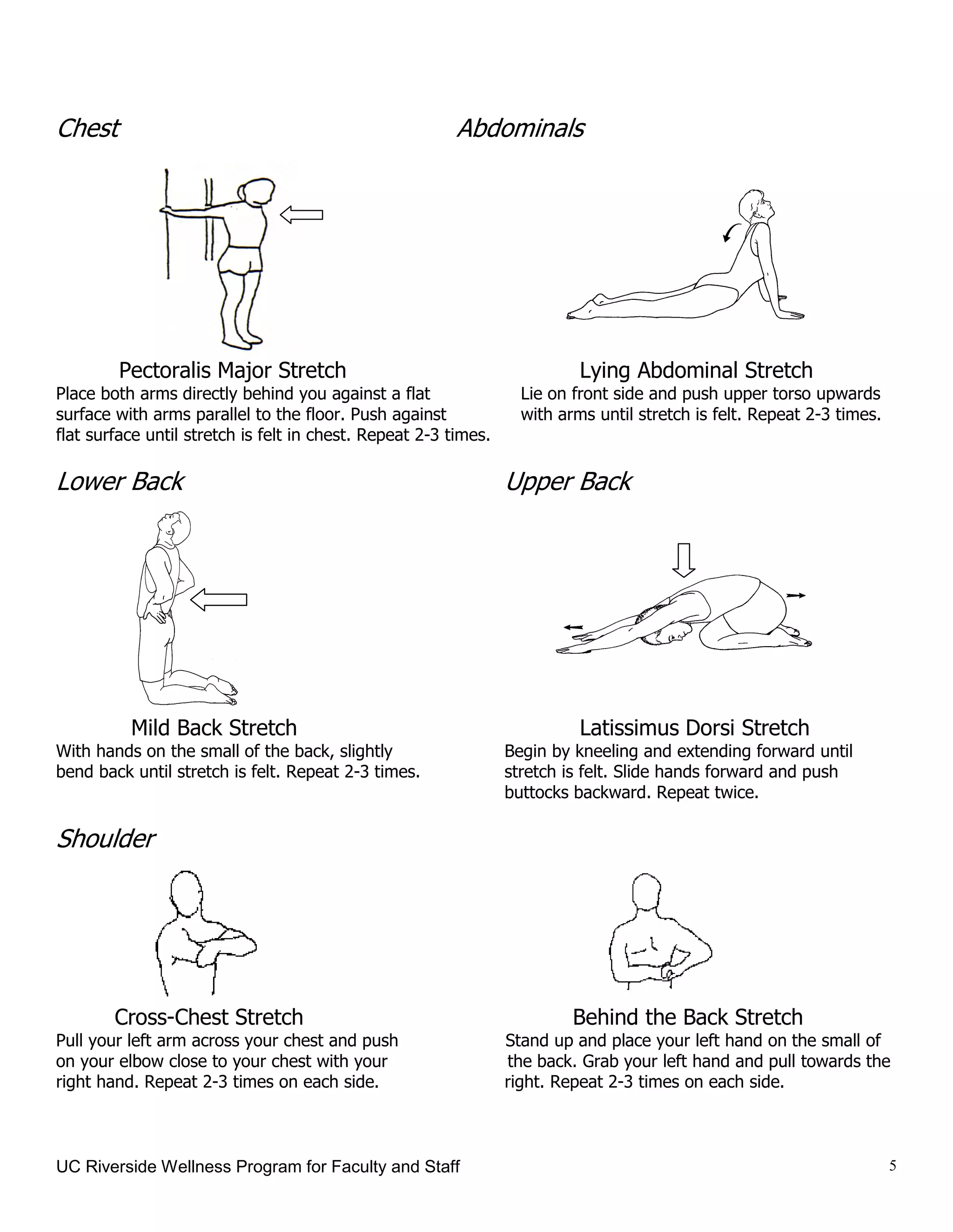 Stretches for lower and upper body | PDF