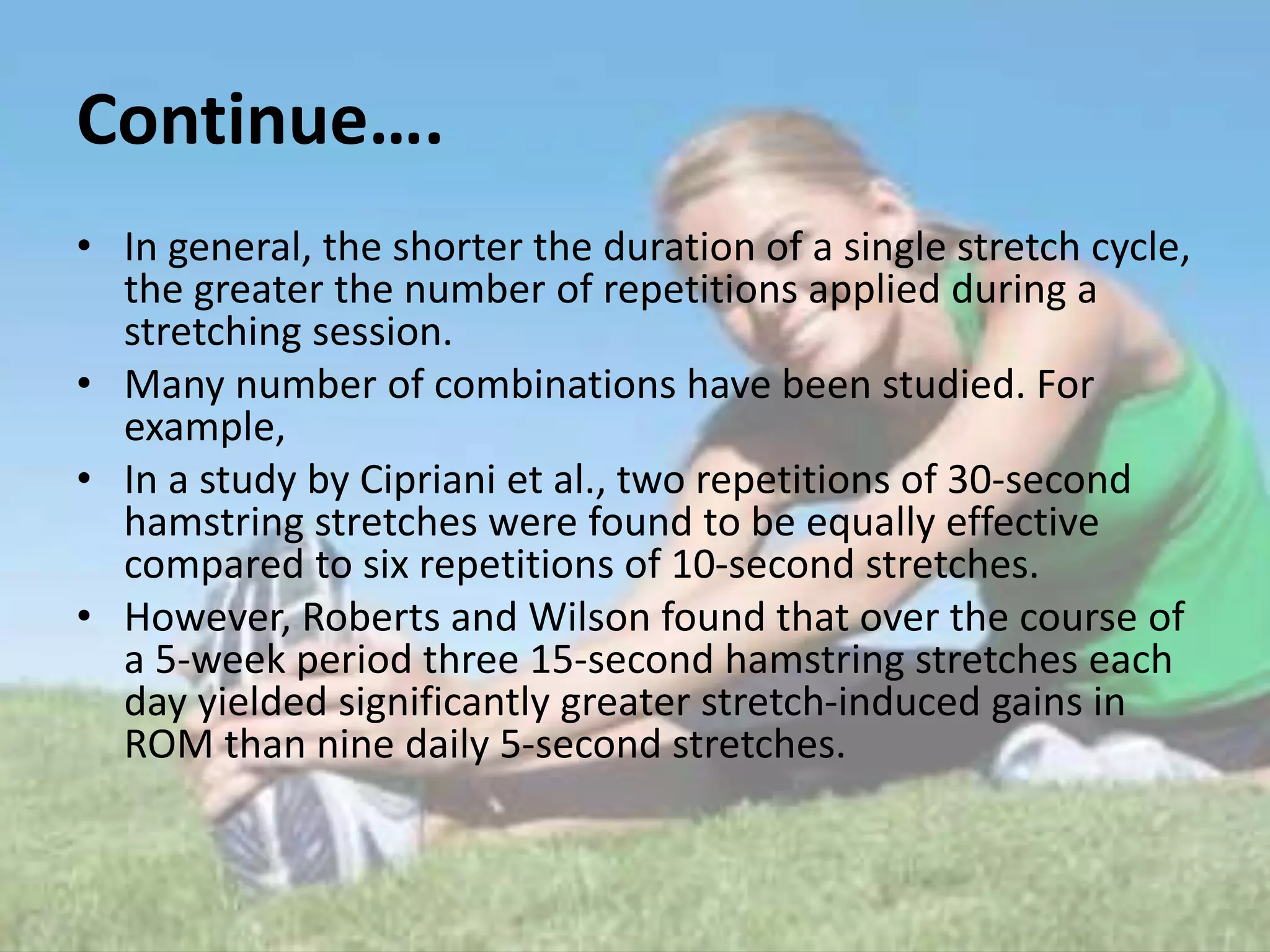 Stretching | PPTX | Death, Injury, or Military Conflict | Sensitive Topics
