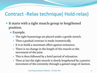 Stretching and Sports Medicine Dr Sahir Pall | PPSX | Physical Therapy ...